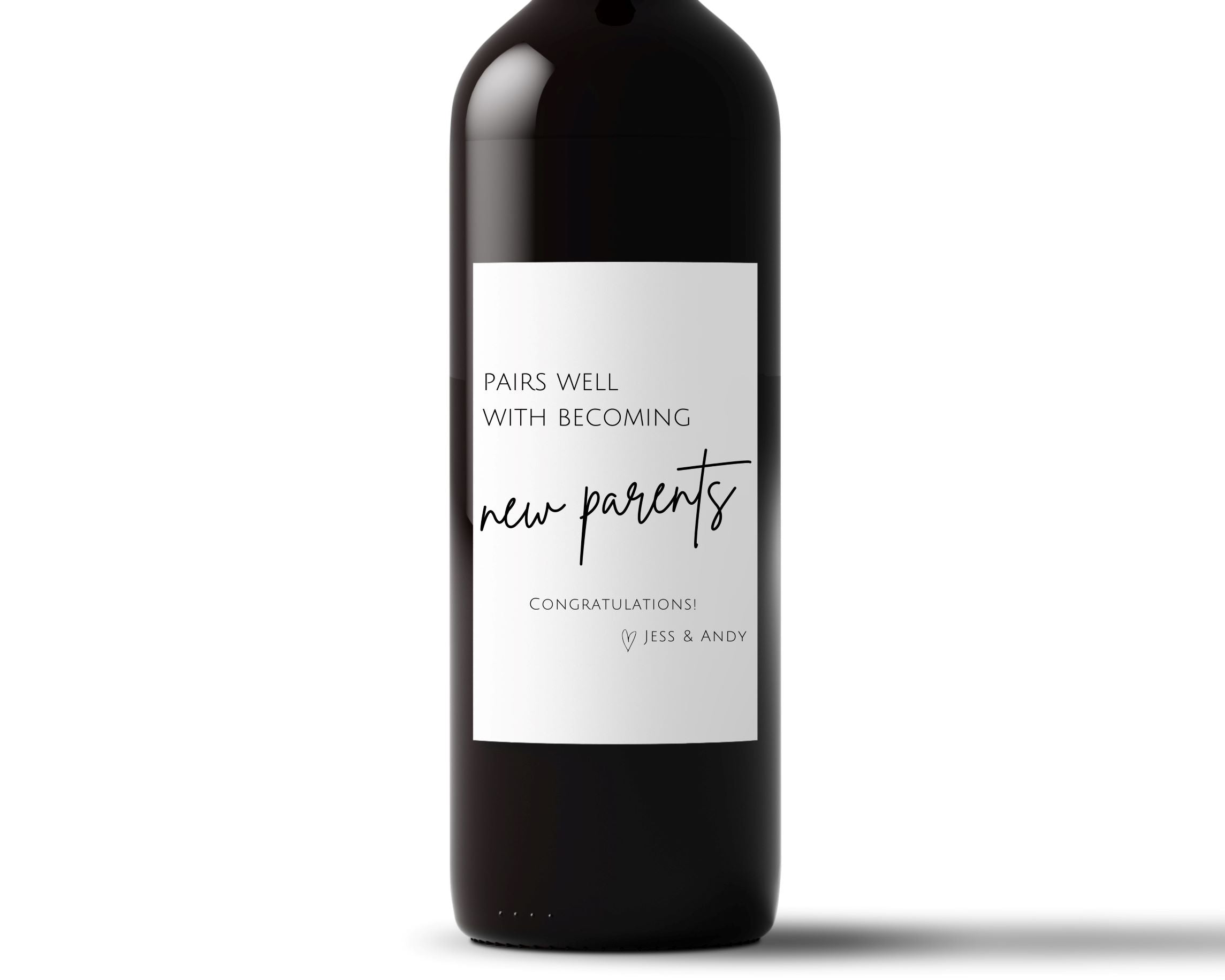 Wine Label - New Parents – SpangGangDesigns
